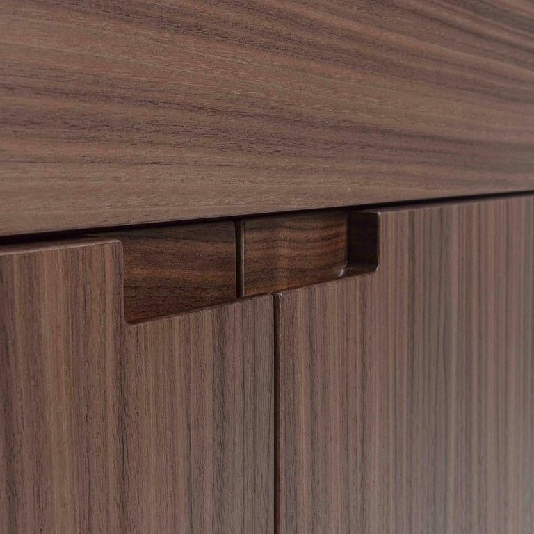 Honey 3 Door Canaletto Carrara Bar Cabinet For Sale at 1stDibs
