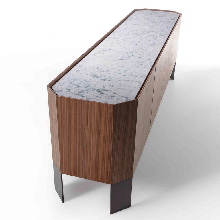 Honey 4 Door Canaletto Carrara Sideboard For Sale at 1stDibs