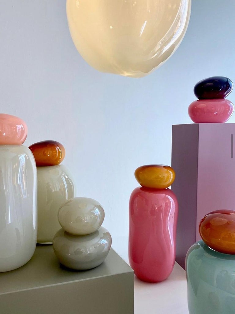 Honey and Pink Bon Bon Mega Vase by Helle Mardahl For Sale at 1stDibs