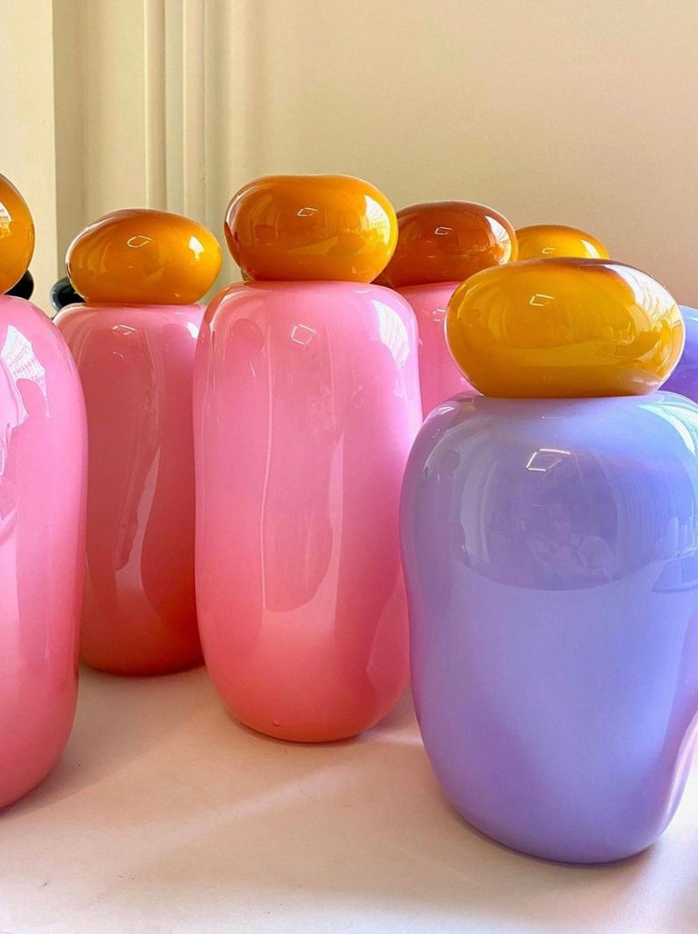 Honey and Pink Bon Bon Mega Vase by Helle Mardahl For Sale at 1stDibs