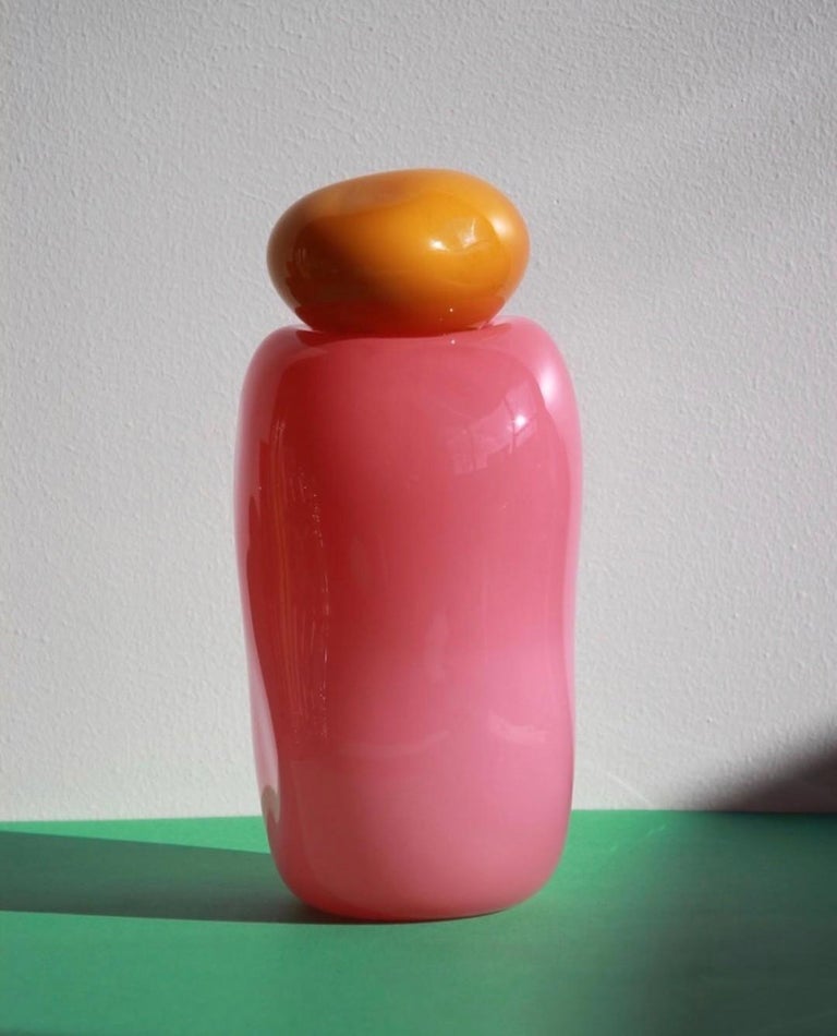 Honey and Pink Bon Bon Mega Vase by Helle Mardahl For Sale at 1stDibs