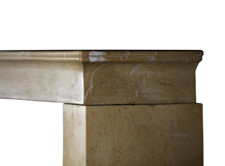 Honey Color French Limestone Antique Fireplace Surround For Sale at 1stDibs