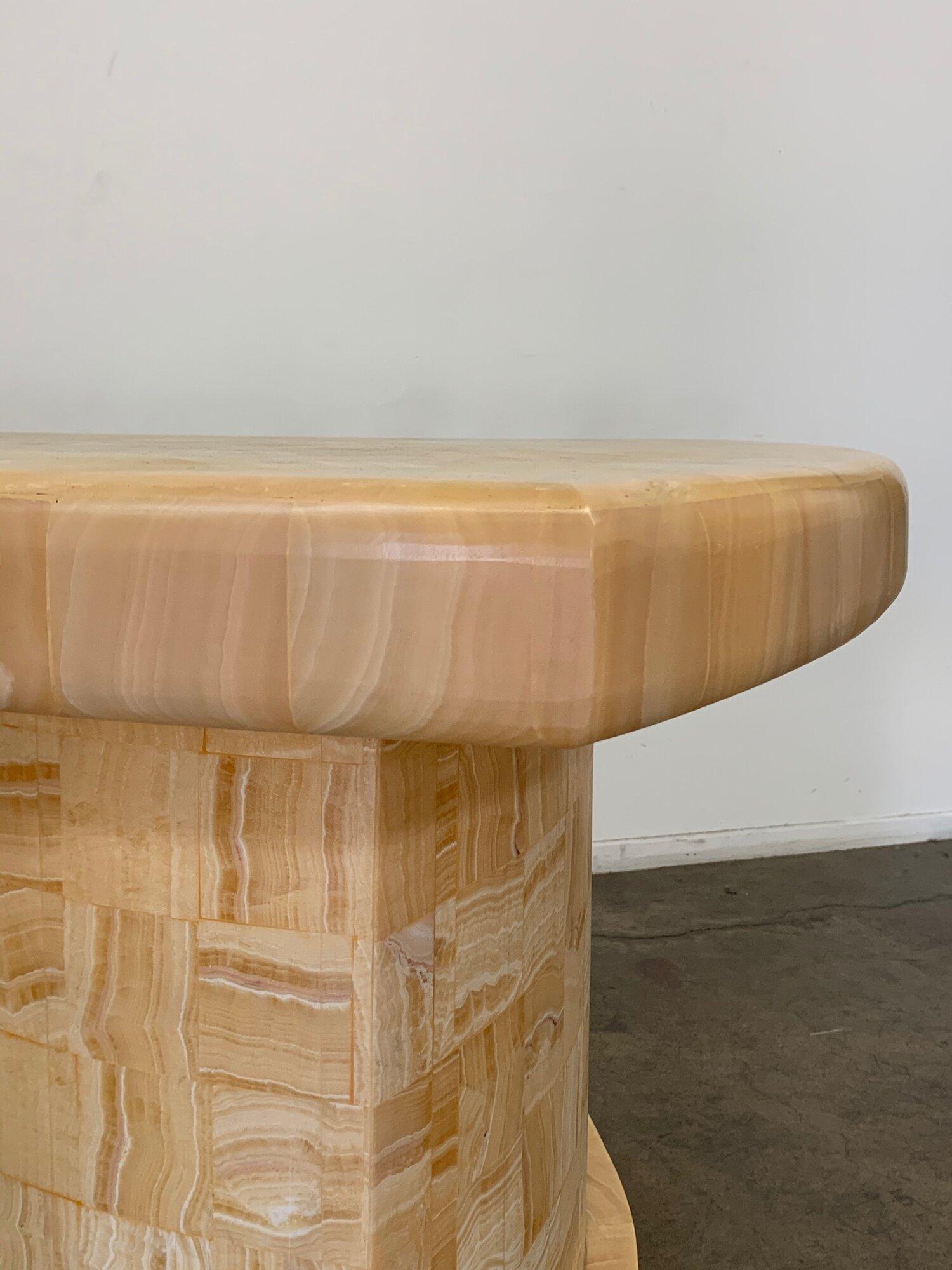 Honey Onyx Tessellated Dining Table at 1stDibs | onyx dining table
