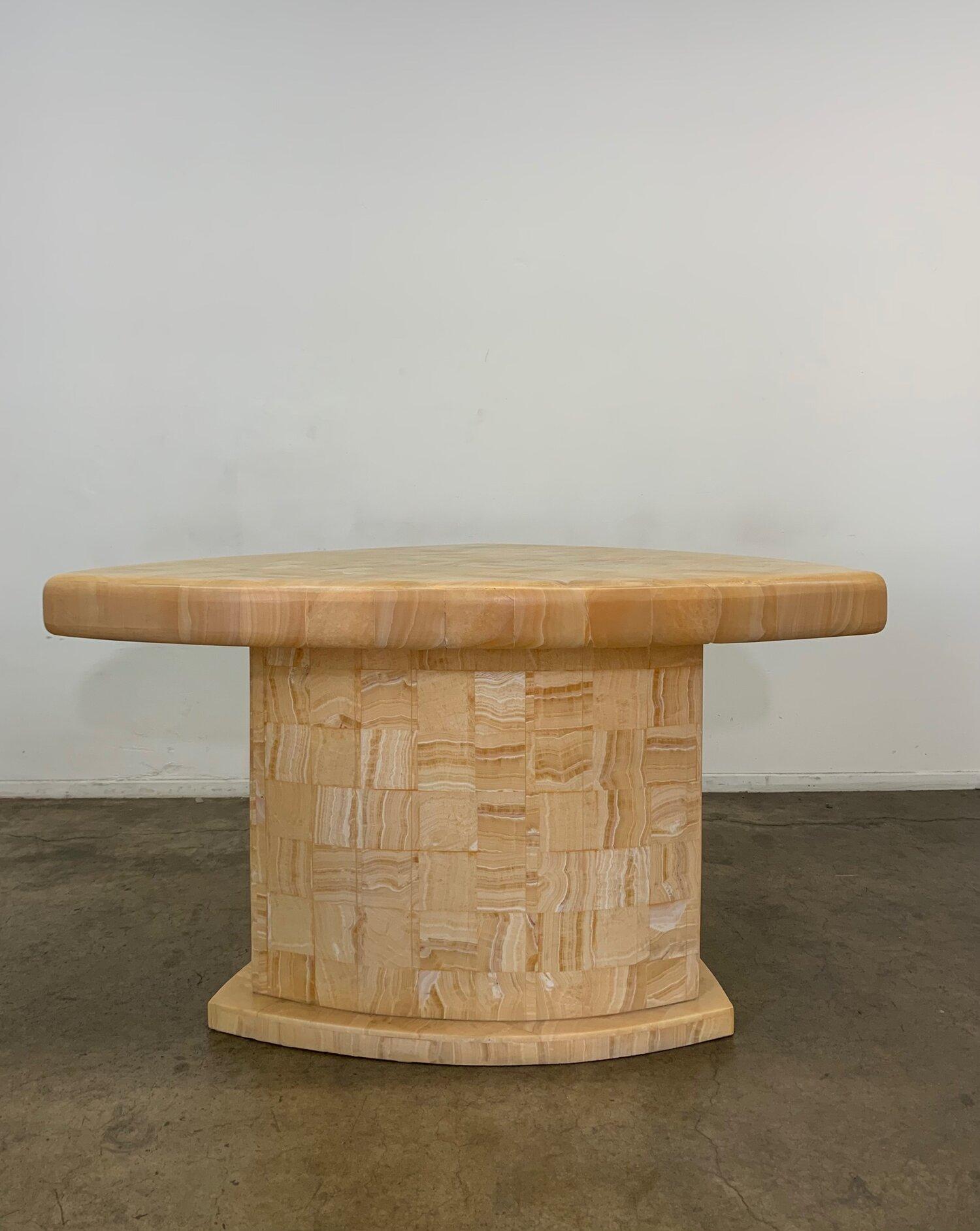 Honey Onyx Tessellated Dining Table at 1stDibs | onyx dining table