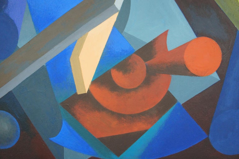 "Honeymoon" by Frank Struthers 1984 Abstract Modern Shapes Oil Painting ...