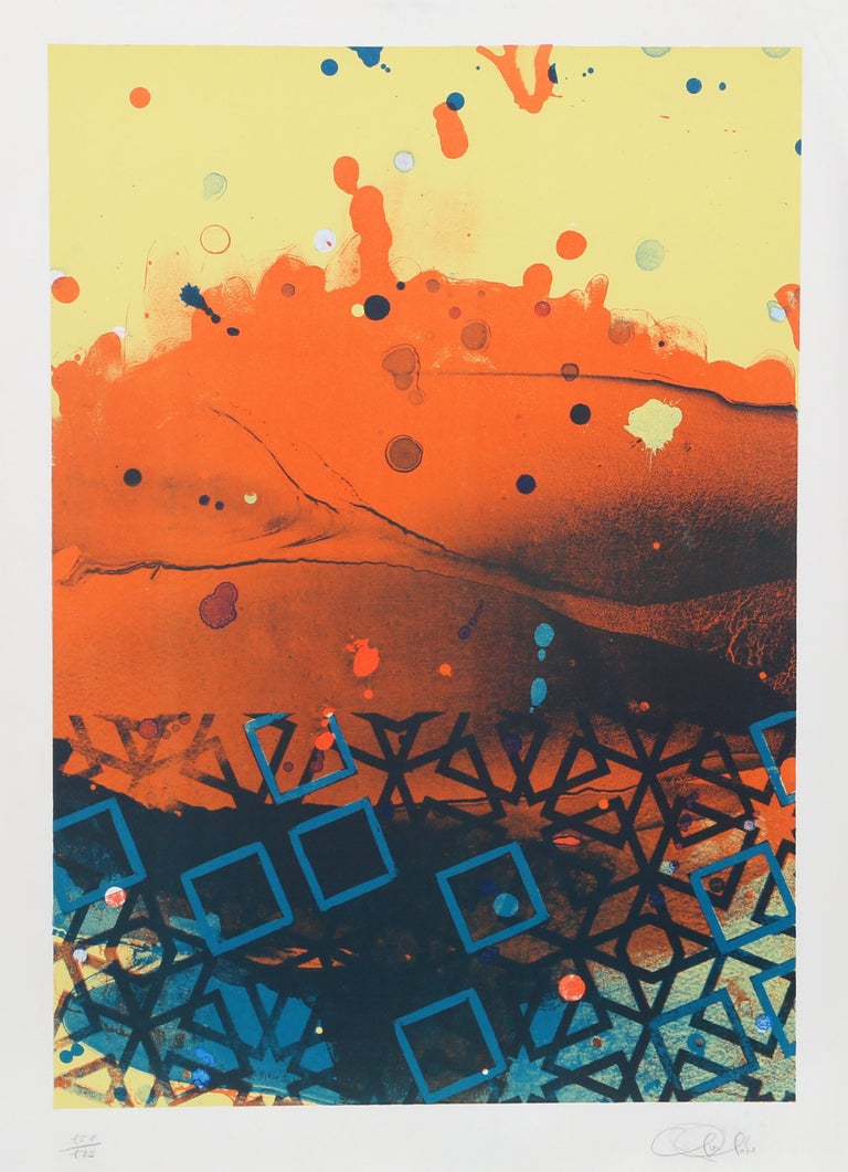 Hong Hao - Blue Square Etching by Hong Hao For Sale at 1stDibs