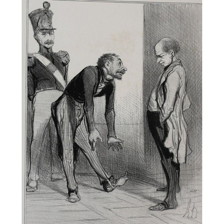 Honore Daumier Lithograph Initialed HD My Homeland For Sale at 1stDibs