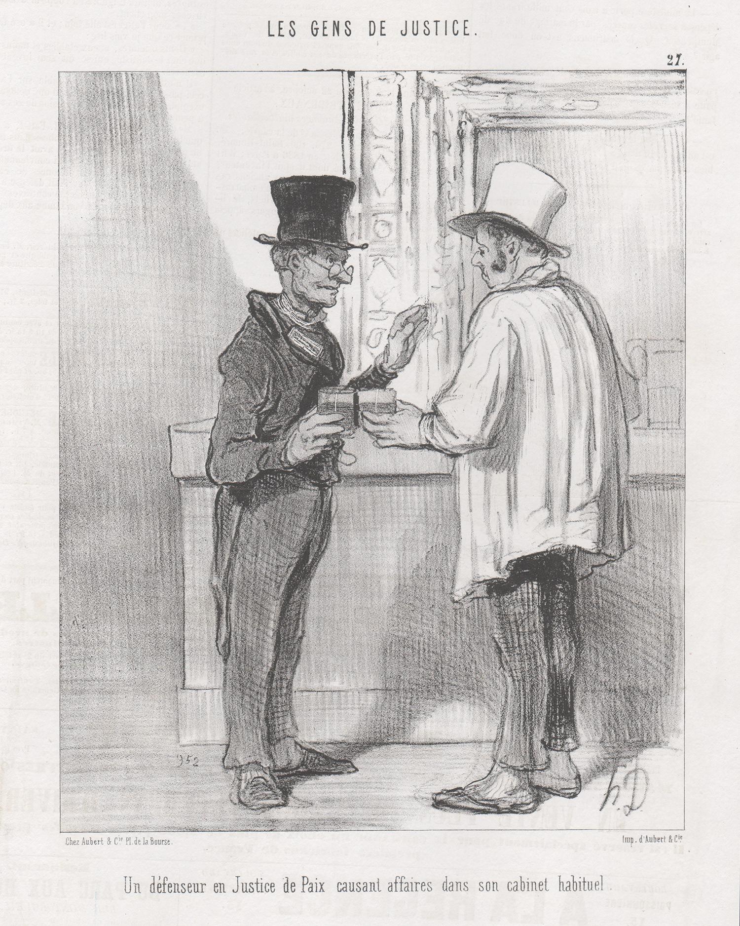 Honoré Daumier - Les Gens De Justice, French legal law caricature ...