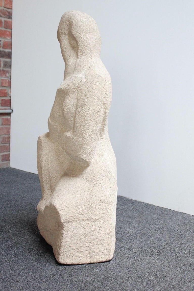 Honorio García Condoy Carved Stone Figurative Sculpture For Sale at 1stDibs