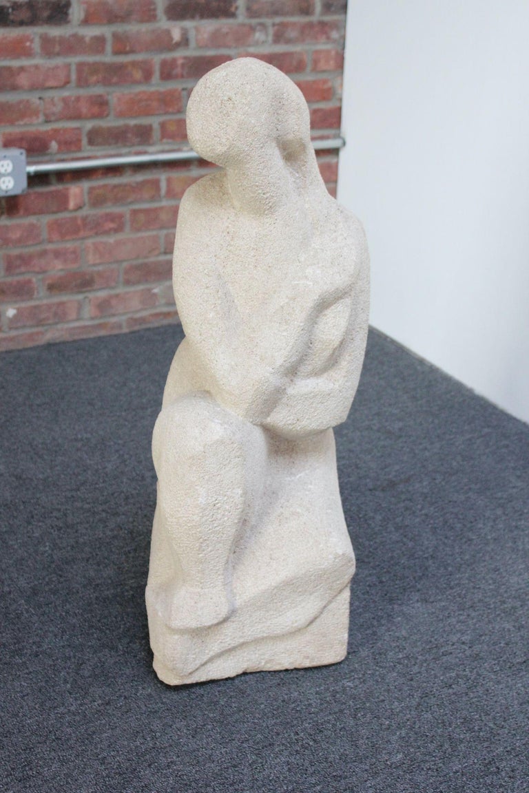 Honorio García Condoy Carved Stone Figurative Sculpture For Sale at 1stDibs