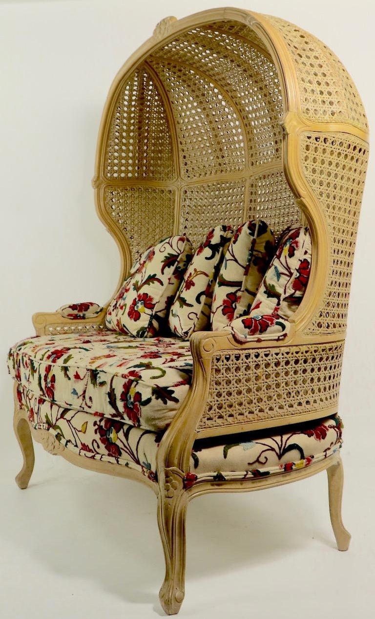 Hooded Rattan Loveseat Sofa at 1stDibs