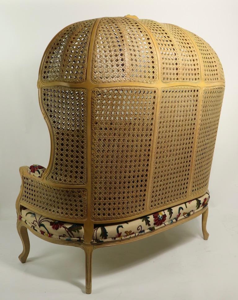 Hooded Rattan Loveseat Sofa at 1stDibs