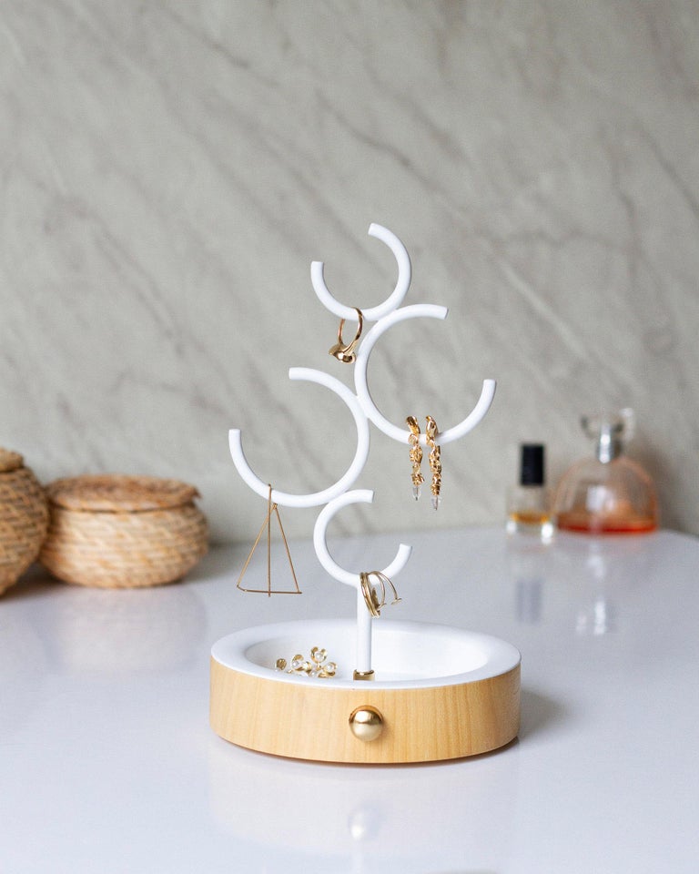 Hoop Jewelry Holder and Organizer, White For Sale at 1stDibs