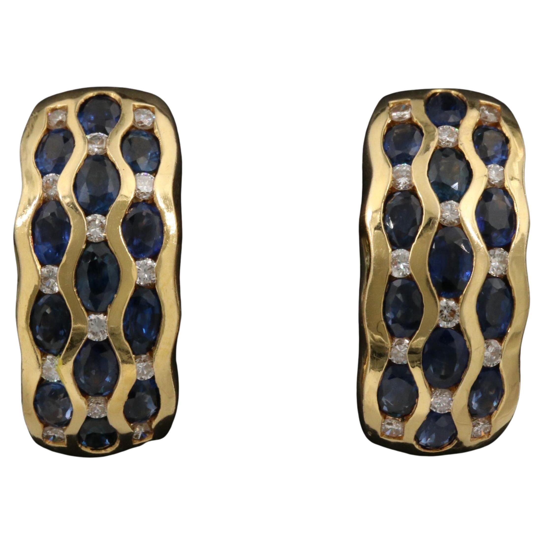 Unique Ruby Hoop Gold Earrings for women, Cute Hoop Ruby and Diamond ...