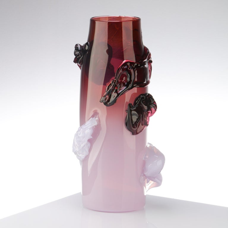 Horizon in Violet, an Abstract Aubergine and Lilac Glass Vase by ...
