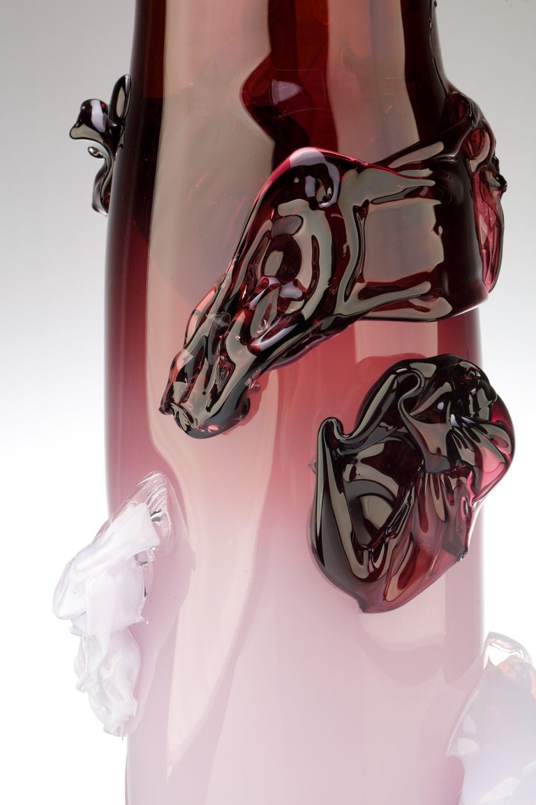 Horizon in Violet, an Abstract Aubergine and Lilac Glass Vase by ...