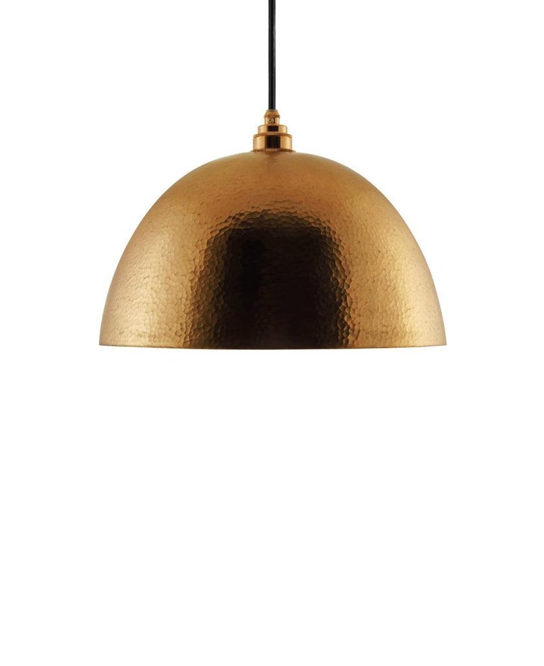 Horizon Pendant Light in Solid Copper Warm Brown Patina For Sale at 1stDibs