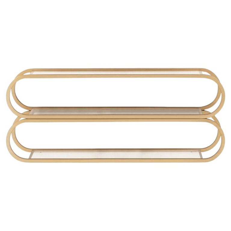 Horizontal 2-Shelf Bookcase For Sale at 1stDibs