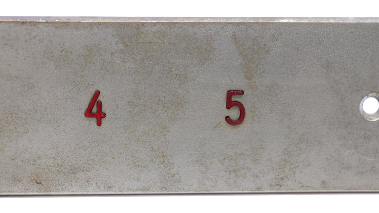 Horizontal Nickel Elevator Indicator Plate - Floors B - 5th in Red Glow ...