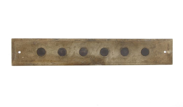 Horizontal Nickel Elevator Indicator Plate - Floors B - 5th in Red Glow ...