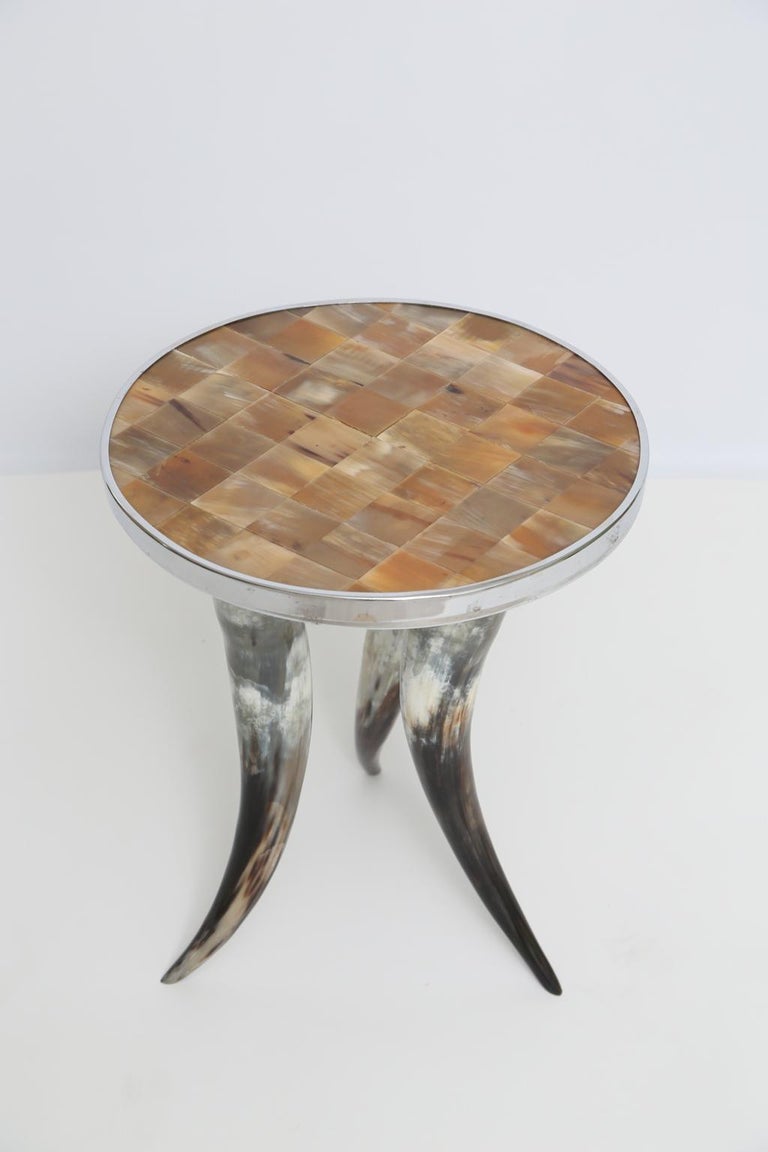 Horn Accent Table at 1stDibs | horn table, horn side table, horn tables