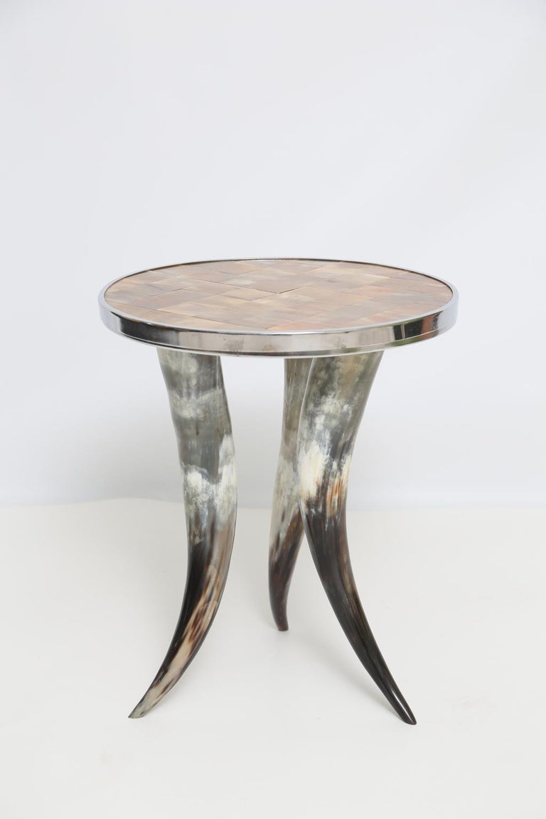 Horn Accent Table at 1stDibs | horn table, horn side table, horn tables
