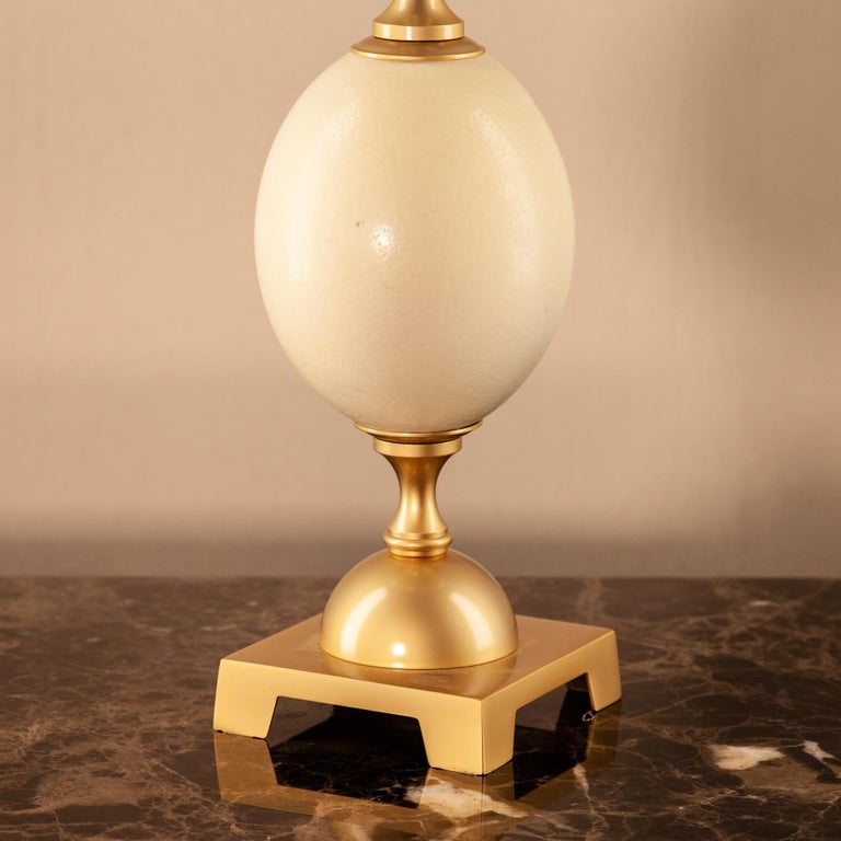 Horn and Ostrich Eggshell Table Top Accessory Polished Solid Brass ...