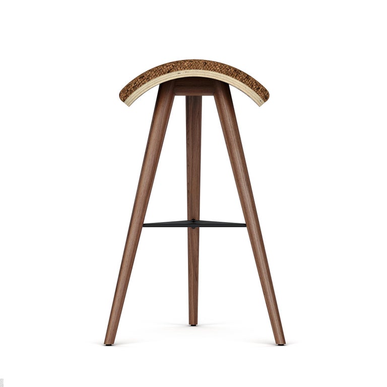Horse Stool High in Walnut and Cork Fabric by Aroundthetree For Sale at ...
