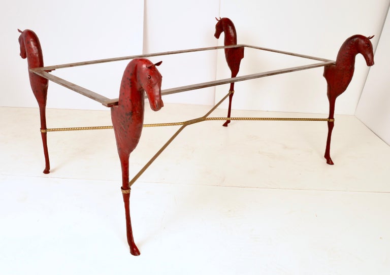 Horse Theme Cocktail Table For Sale at 1stDibs