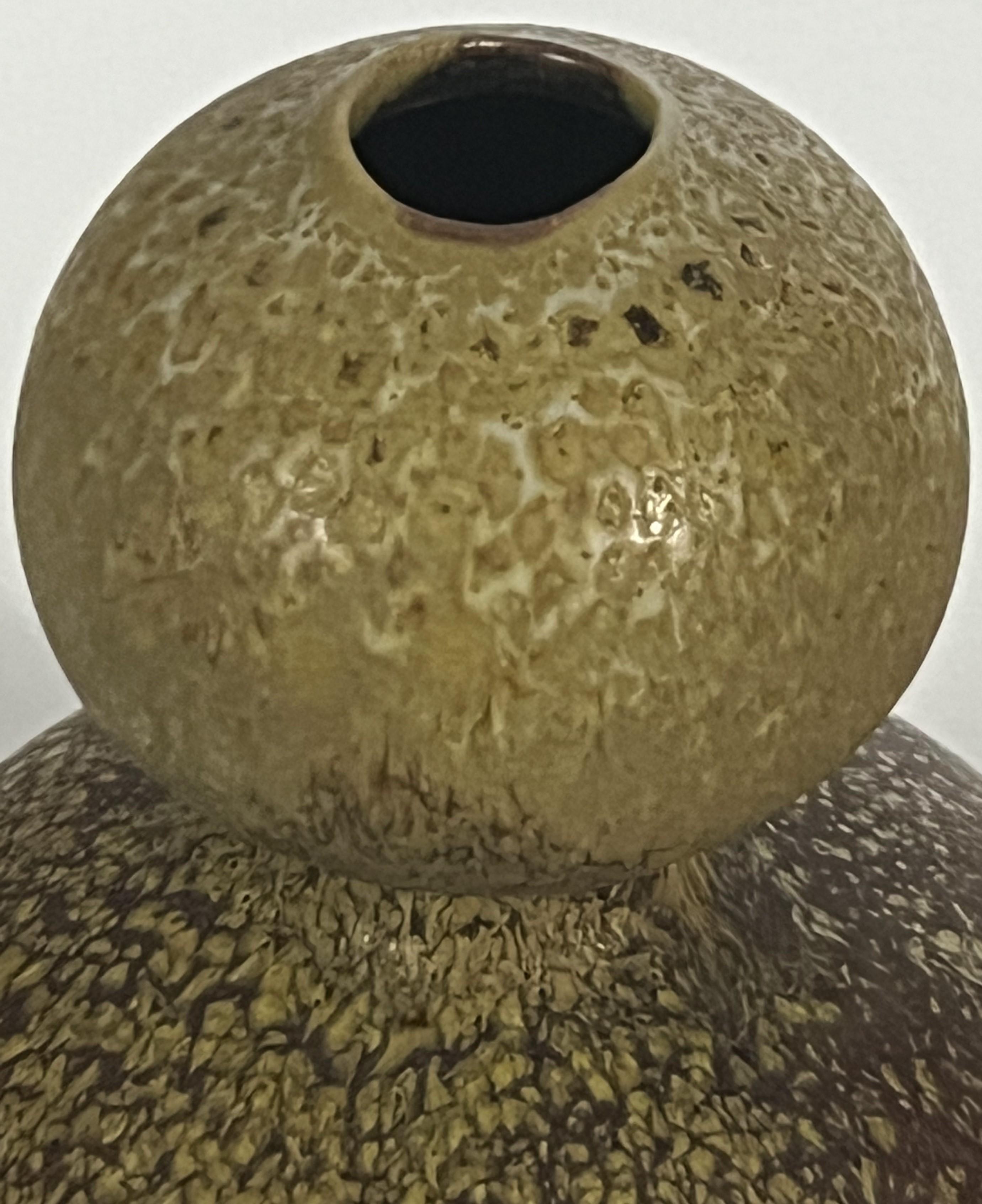 Horst Kerstan Stacked Spheres Celadon Brown Micro-Crystalline over ...