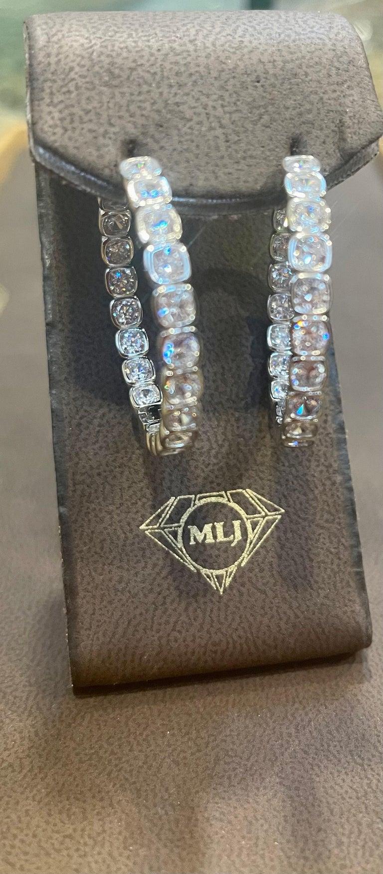 Hot Fashionable Inside Out Hoops in Sterling Silver and Big Size Cubic ...