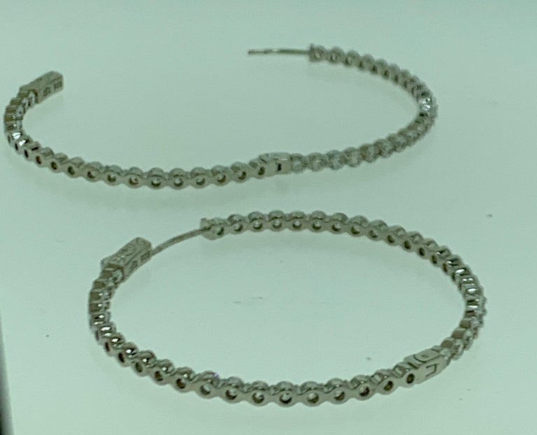 Hot Fashionable Large Inside Out Hoops in Sterling Silver And Cubic ...