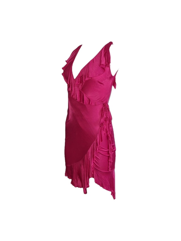 Hot pink Versace runway dress, SS 2004 For Sale at 1stDibs