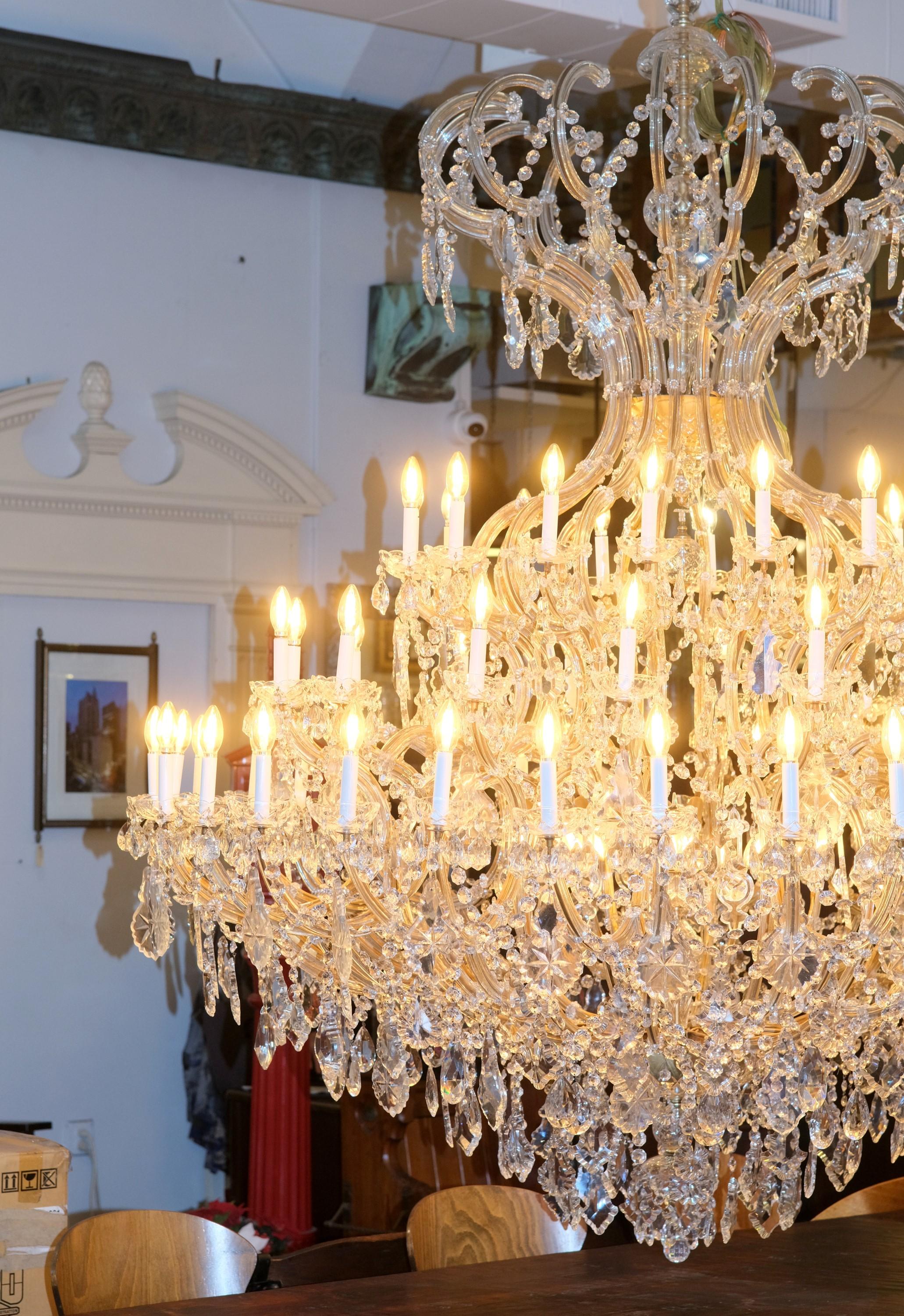 Hotel Pennsylvania Marie Therese Crystal Chandelier 72 Arms Restored ...