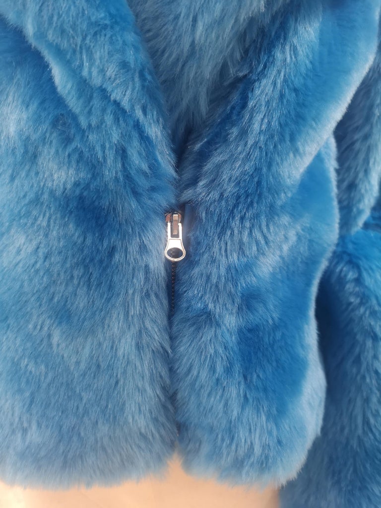 House of Muamua blue faux fur jacket at 1stDibs | vivienne westwood ...