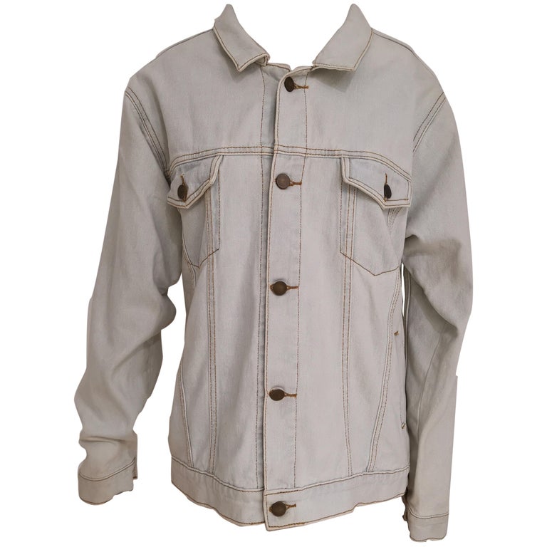 House of Muamua denim Broken Heart First aid sequins jacket For Sale at ...