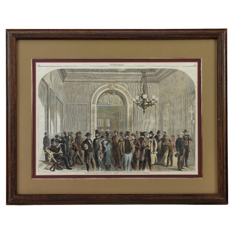 “House of Representatives and Civil Rights Bill” Wood Engraving by ...