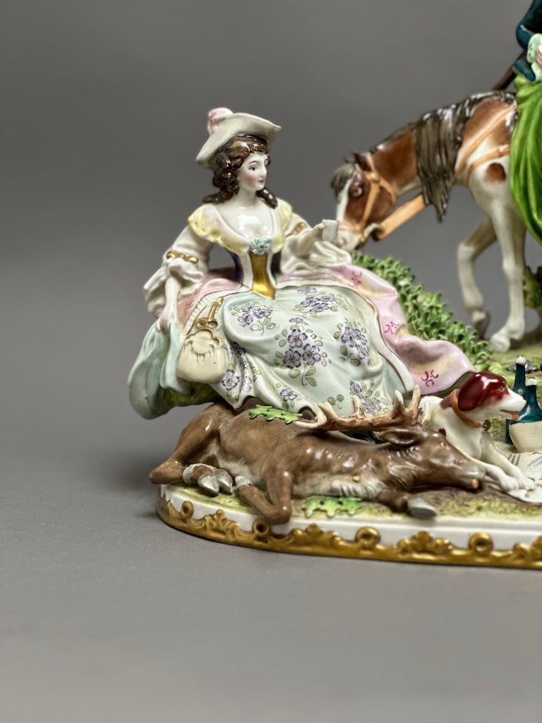 House Scheibe Alsbach Porcelain Figures 'Hunting Scene in circa 1750 ...