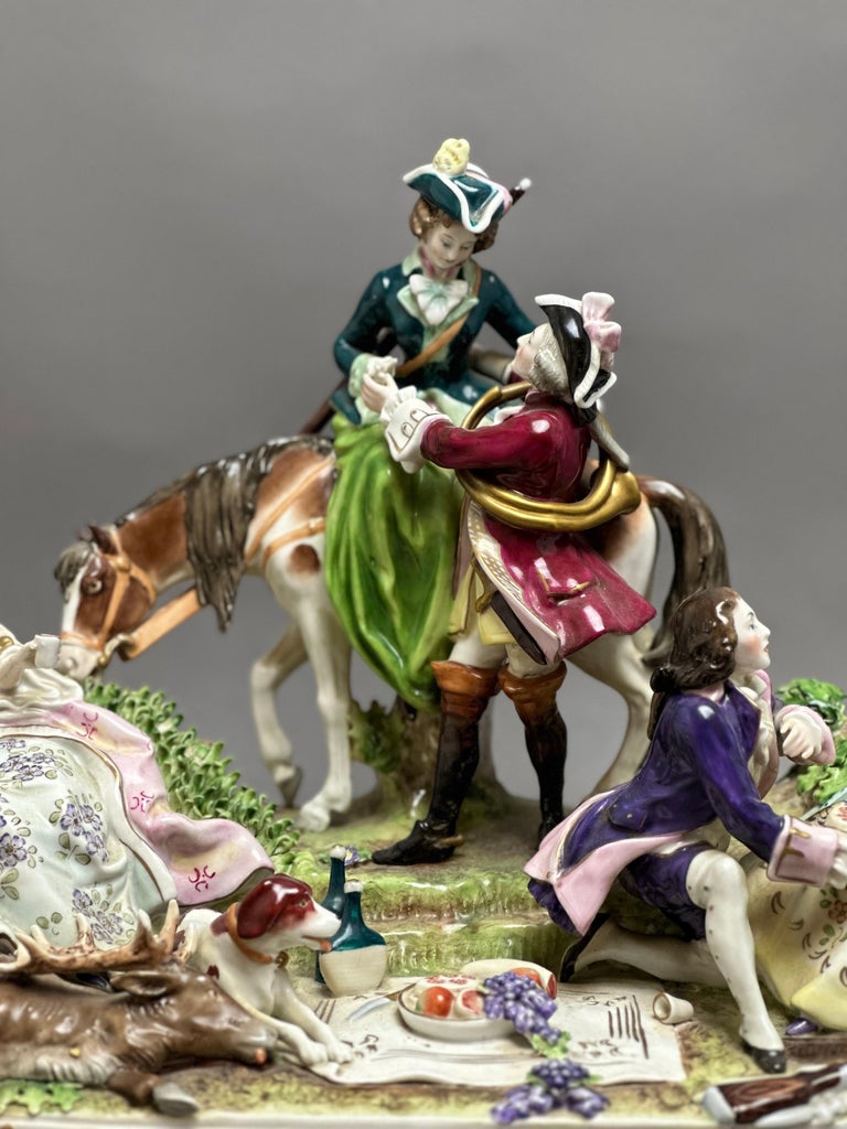 House Scheibe Alsbach Porcelain Figures 'Hunting Scene in circa 1750 ...