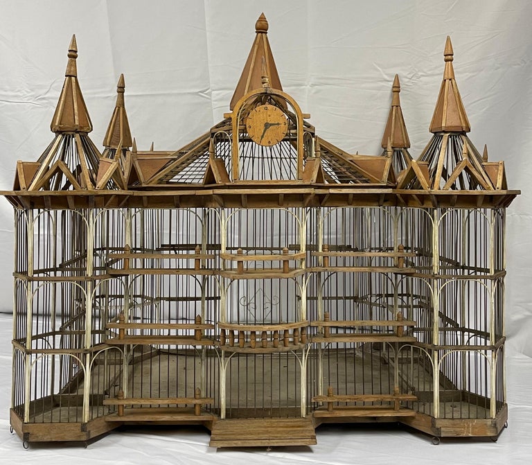 House-Shaped Cage Made of Wood and Metal, Unique Work from the 50's For ...