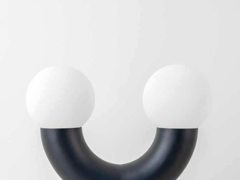 Houseof Brass Charcoal Grey Tube Table Lamp For Sale at 1stDibs