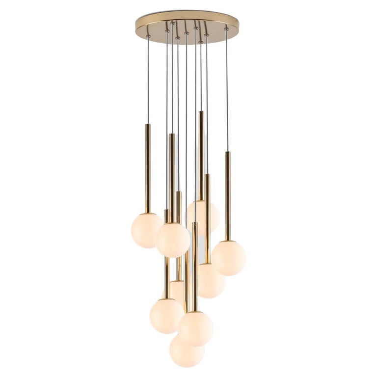 Houseof Brass Opal Ball Cluster Ceiling Light with Metal and Glass ...