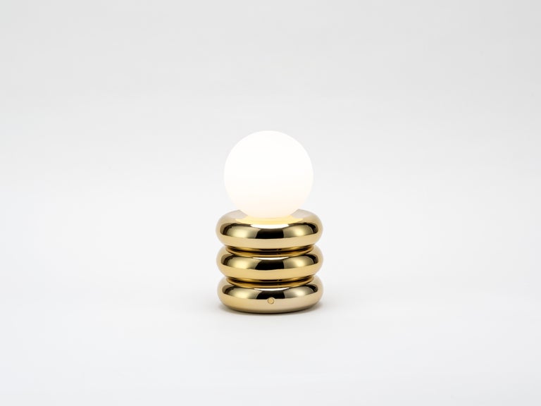 Houseof Brass Stacked Pebble Rechargeable Table Lamp For Sale at 1stDibs
