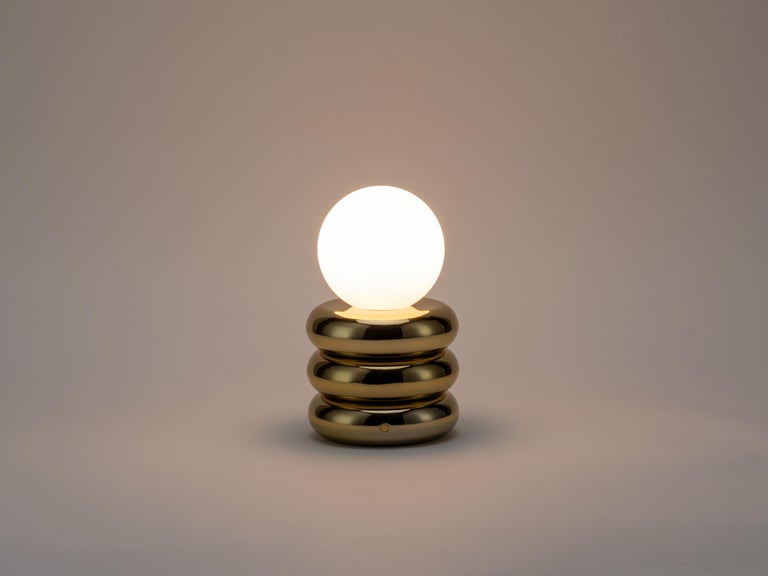 Houseof Brass Stacked Pebble Rechargeable Table Lamp For Sale at 1stDibs