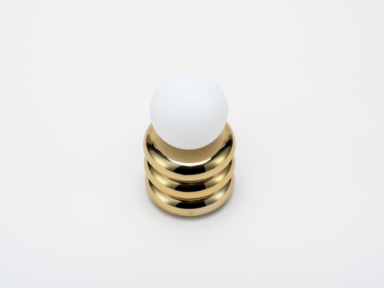 Houseof Brass Stacked Pebble Rechargeable Table Lamp For Sale at 1stDibs