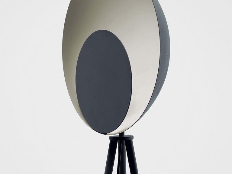 Houseof Charcoal Grey Beige Metal Diffuser Floor Lamp For Sale at 1stDibs