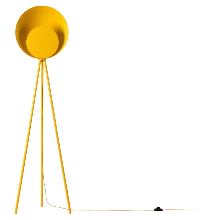 Houseof Yellow Metal Diffuser Floor Lamp For Sale at 1stDibs