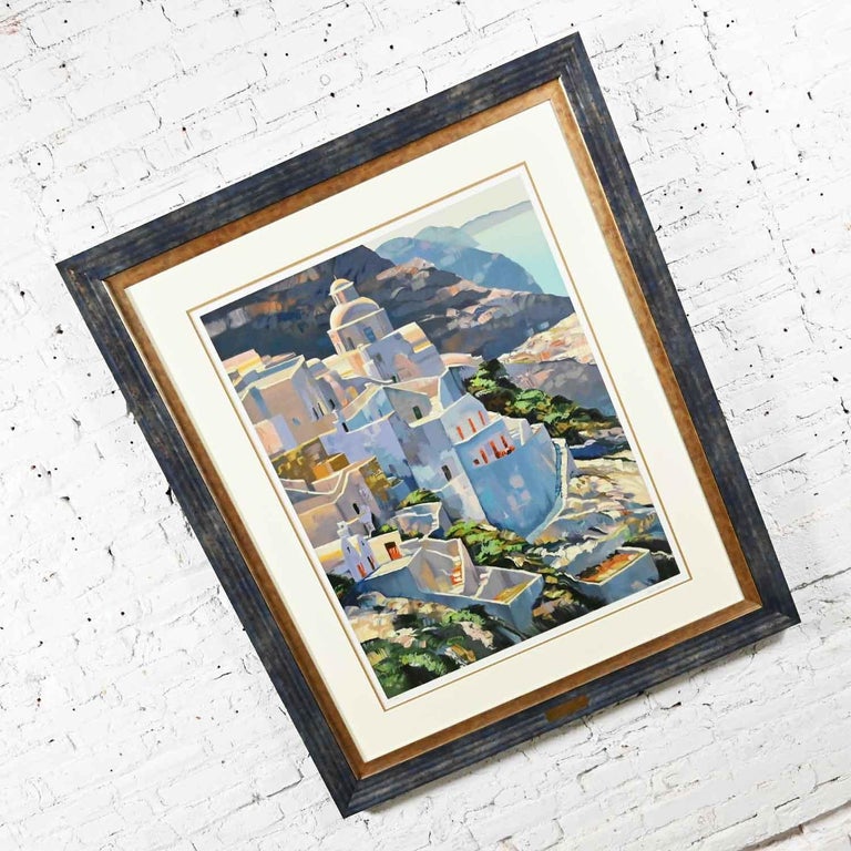 Howard Behrens Limited Edition Large Scale Hillside at Fira Signed ...