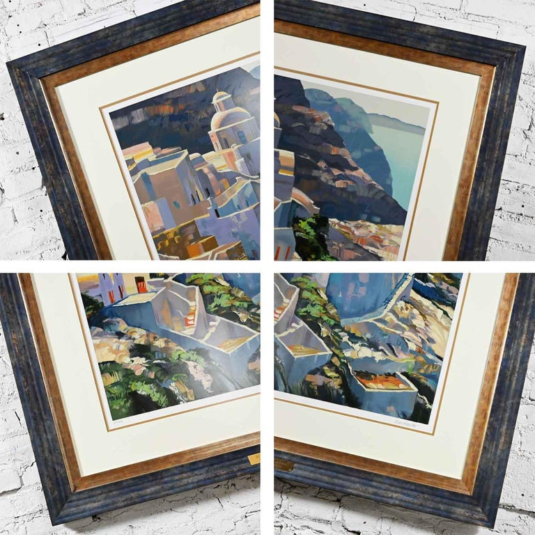 Howard Behrens Limited Edition Large Scale Hillside at Fira Signed ...