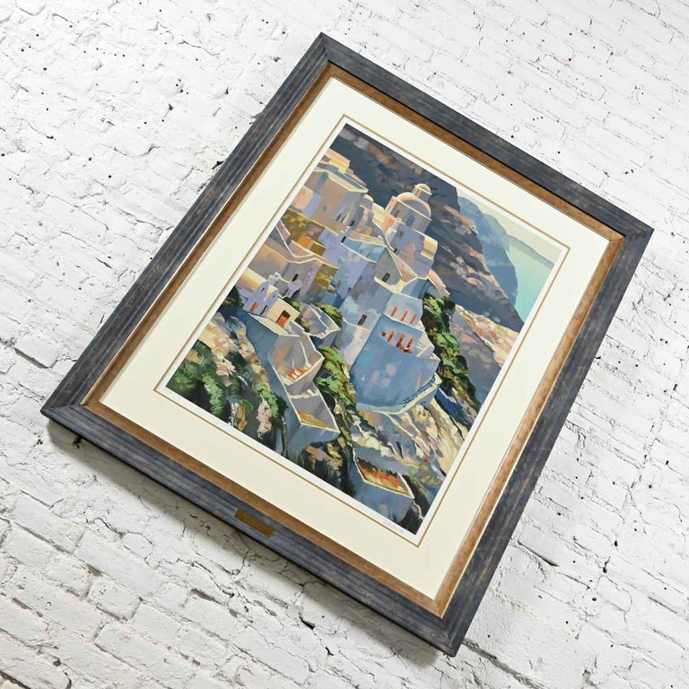Howard Behrens Limited Edition Large Scale Hillside at Fira Signed ...